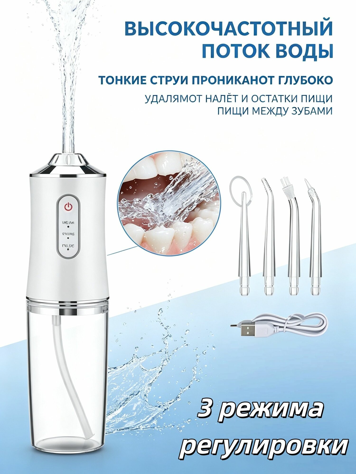 Ирригатор для полости рта и зубов портативный