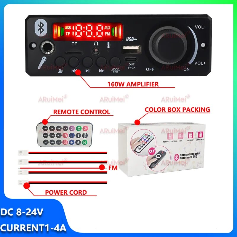 ARuiMei Bluetooth MP3-плеер 160W1