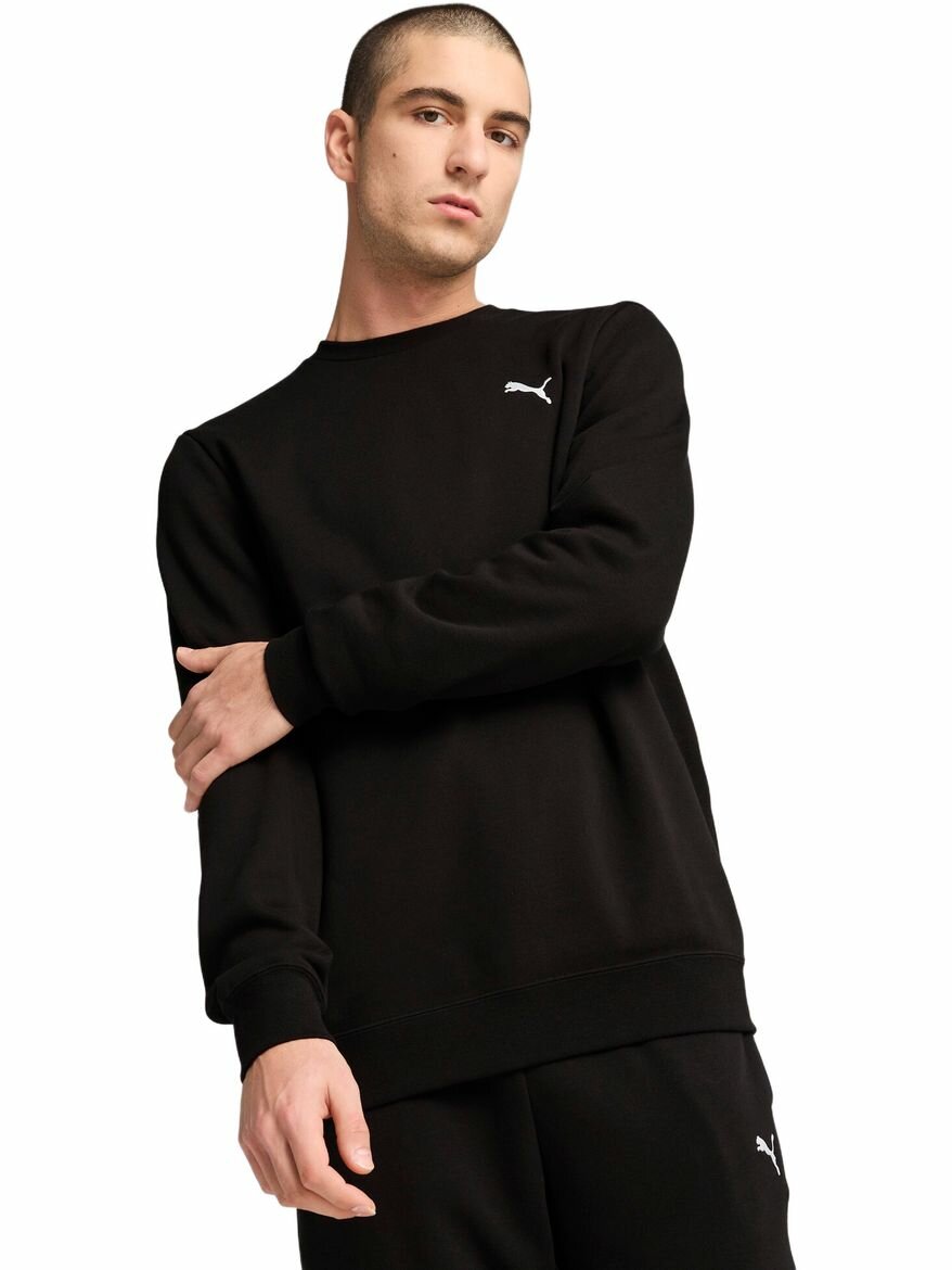 Свитшот спортивный PUMA ESS Crew FL, размер 2XL, , черный