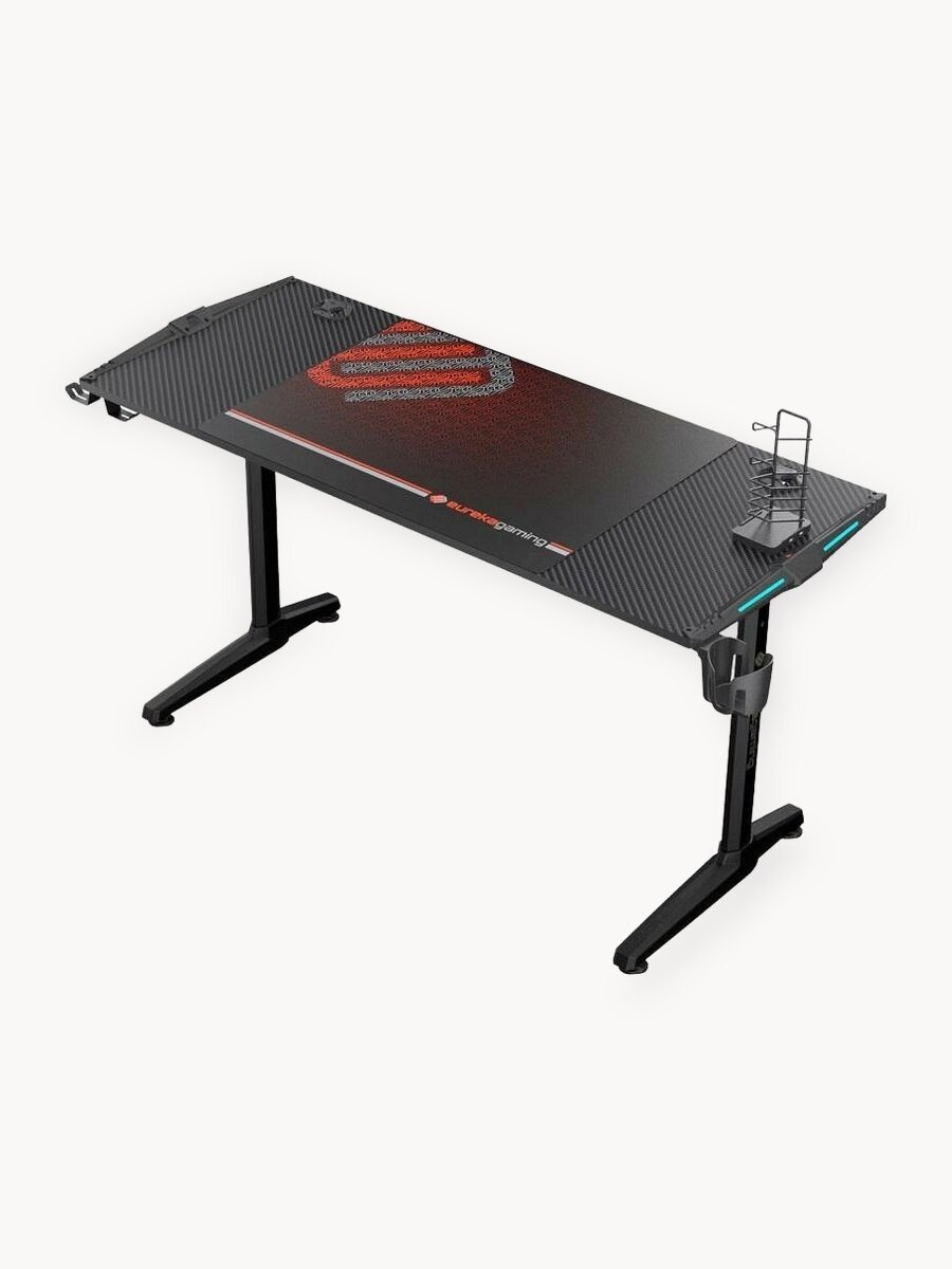 Стол для компьютера EUREKA Gaming GIP 55 Black, черная столешница, без ящиков
