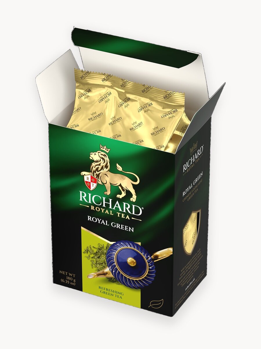 Чай зеленый Richard Royal Green крупнолистовой, 180 г