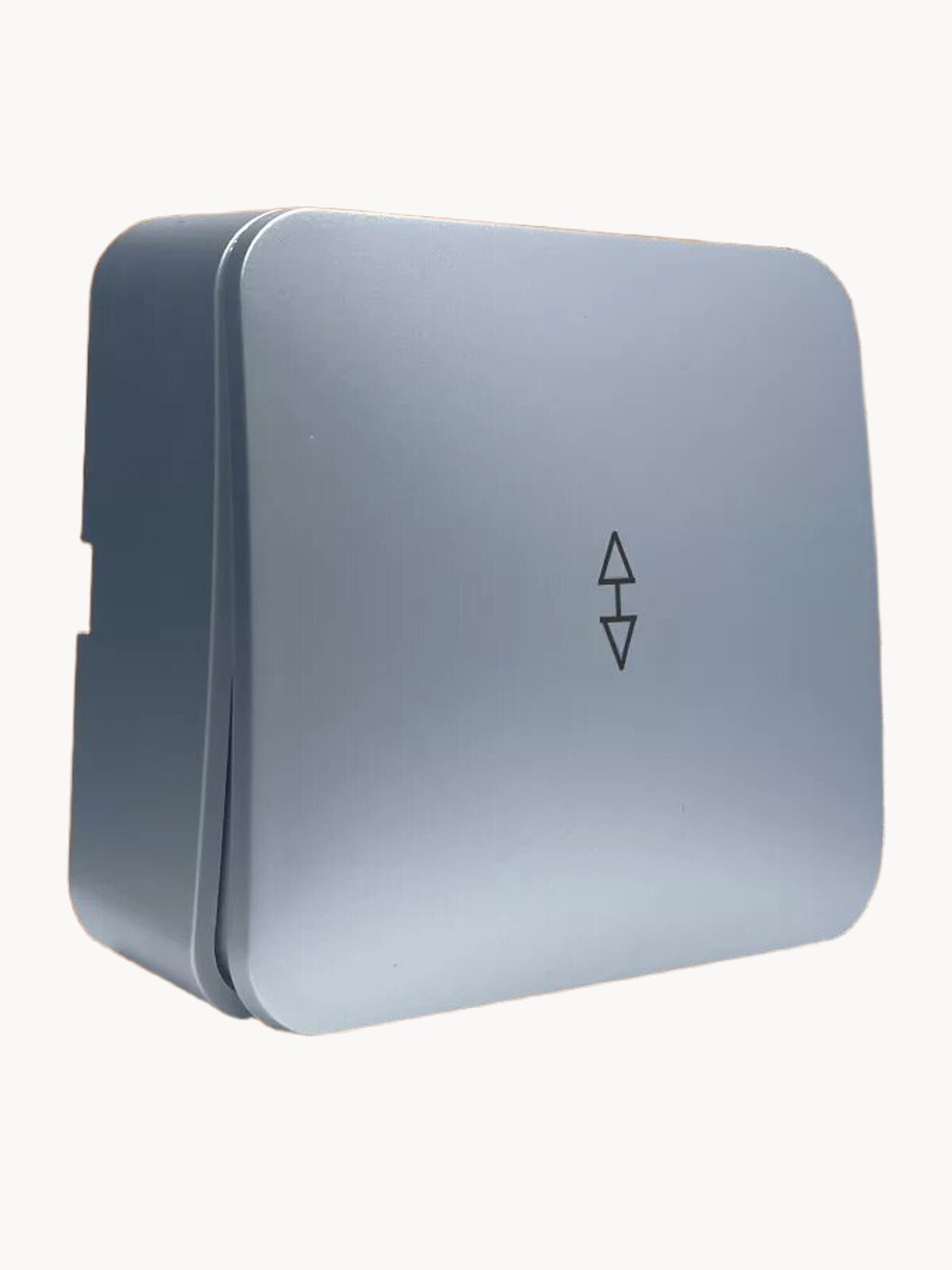 Переключатель STEKKER София, накладной, одноклавишный, без подсветки, серебро