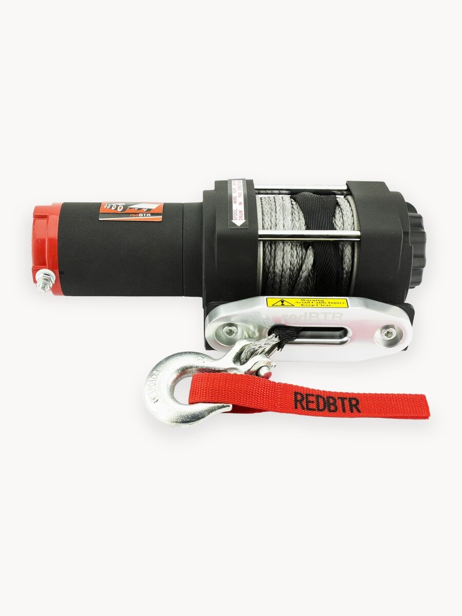 Лебедка для квадроцикла 12В 3000 lbs (1360 кг) (синтетический трос)