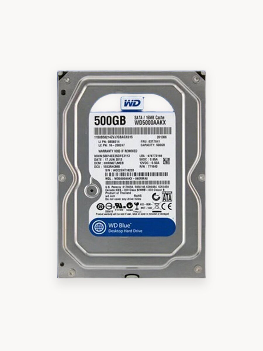 Жесткий диск Western Digital WD5000AAKXX 500 ГБ, 7200 об/мин, SATA III 3.5