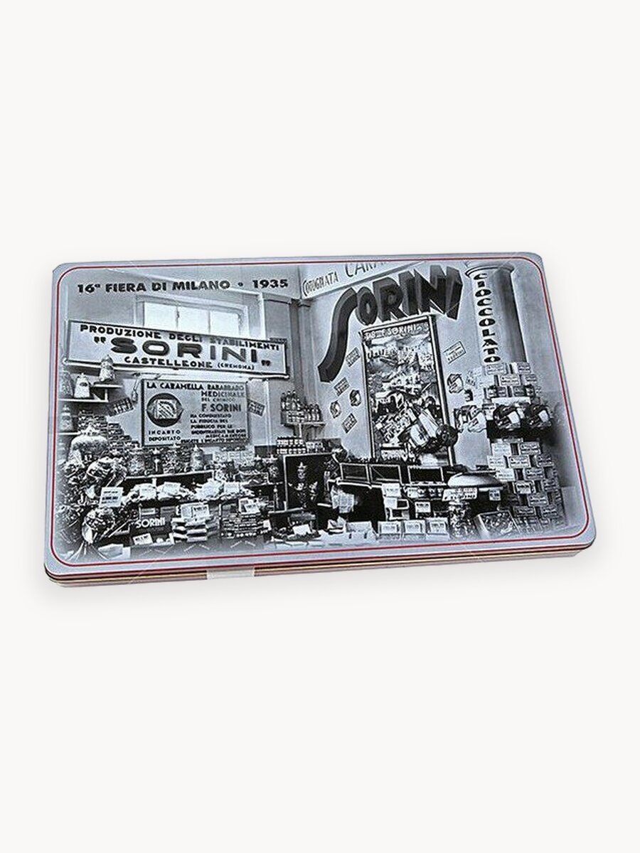 Конфеты SORINI "Latta 1935" из молочного шоколада с начинкой крем капучино ретро /жесть/ 320г