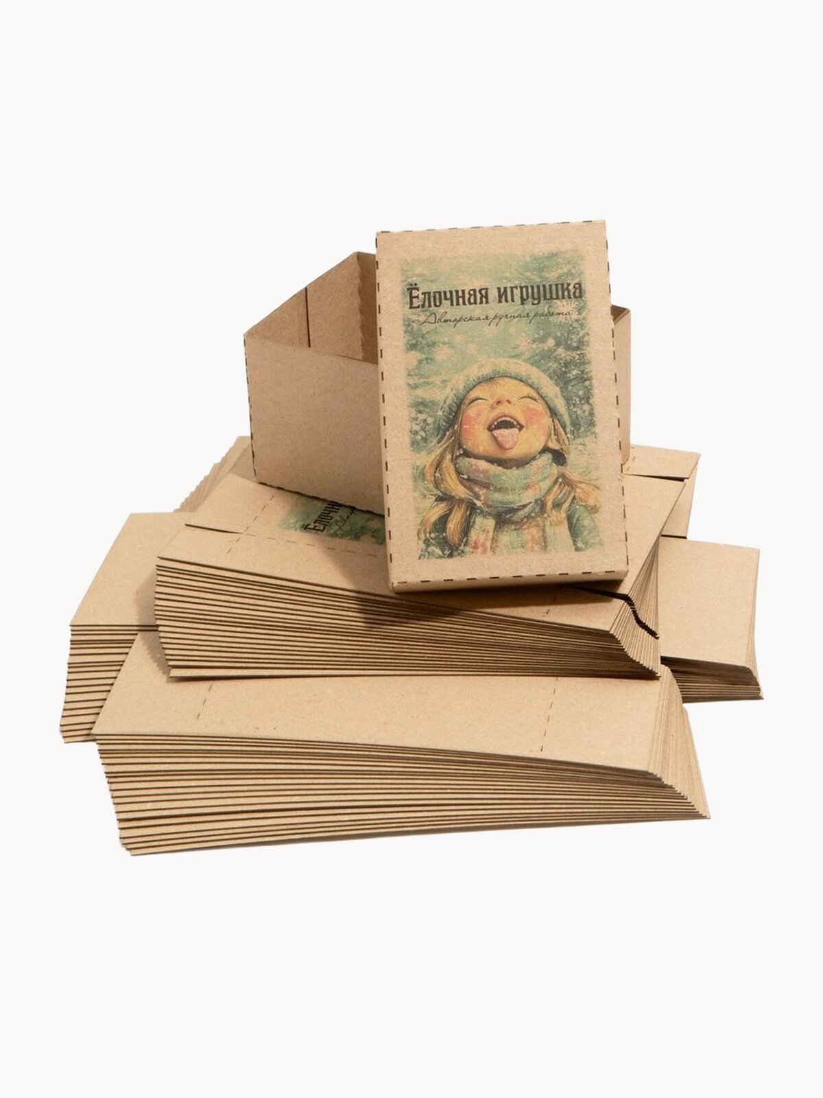 Коробка для "Ватной ёлочной игрушки" 150х100х80 № 19.1