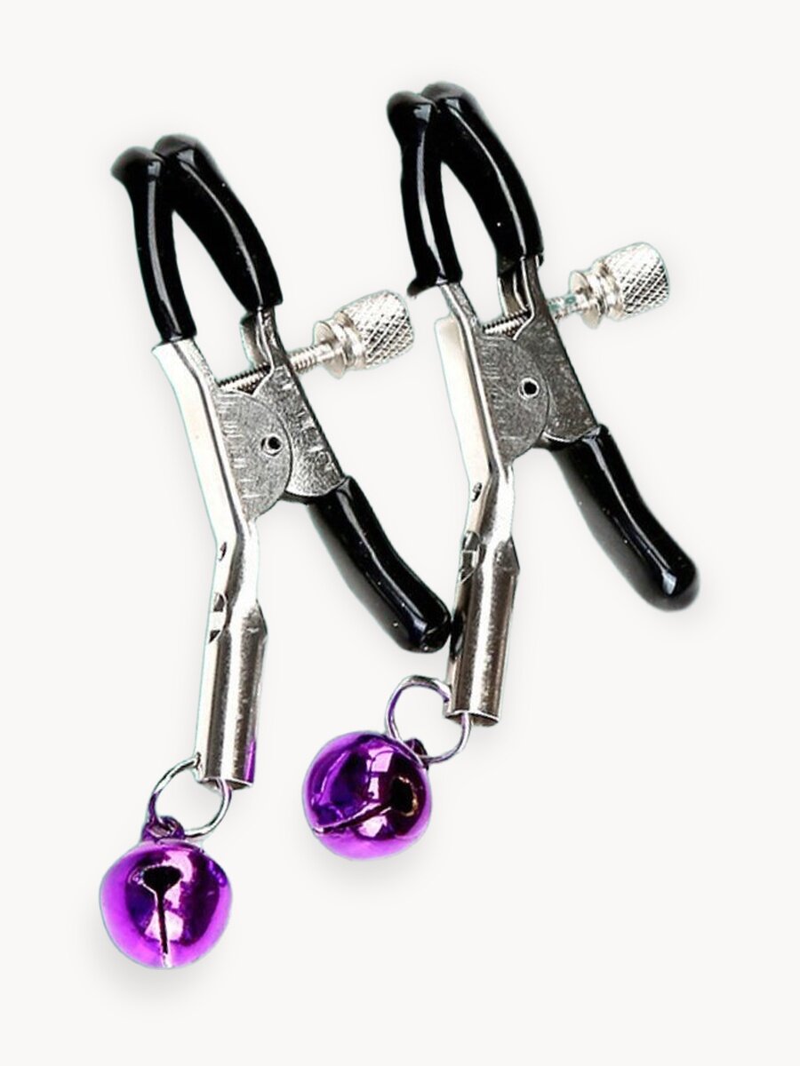 Зажимы для сосков бдсм 18+ "Funtasy" Соски в тески (Фиолетовый) , стимулятор