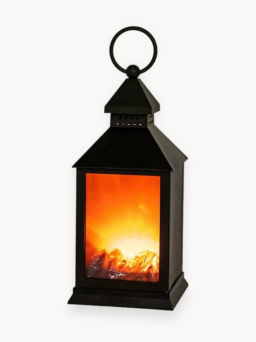 Новогодний камин светильник "Волшебный фонарь" с эффектом живого пламени NEON-NIGHT