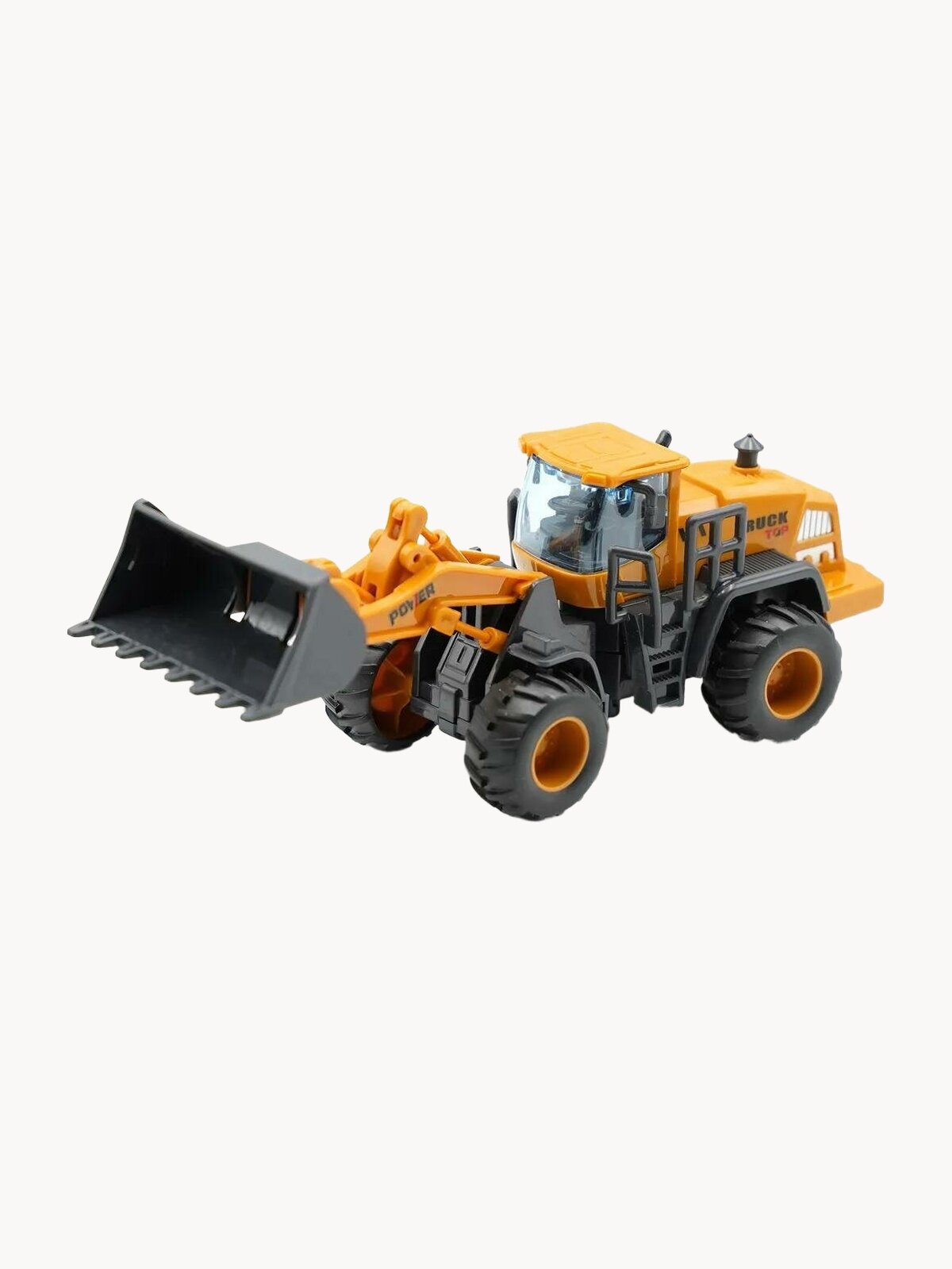 Игрушечная строительная техника - Колесный трактор погрузчик с ковшом 1:55 / 20 см.