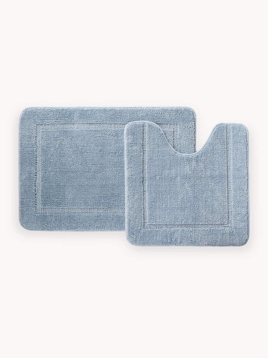 Набор ковриков для ванной комнаты IDDIS Promo PSET04Mi13 65х45 + 45х45 микрофибра голубой