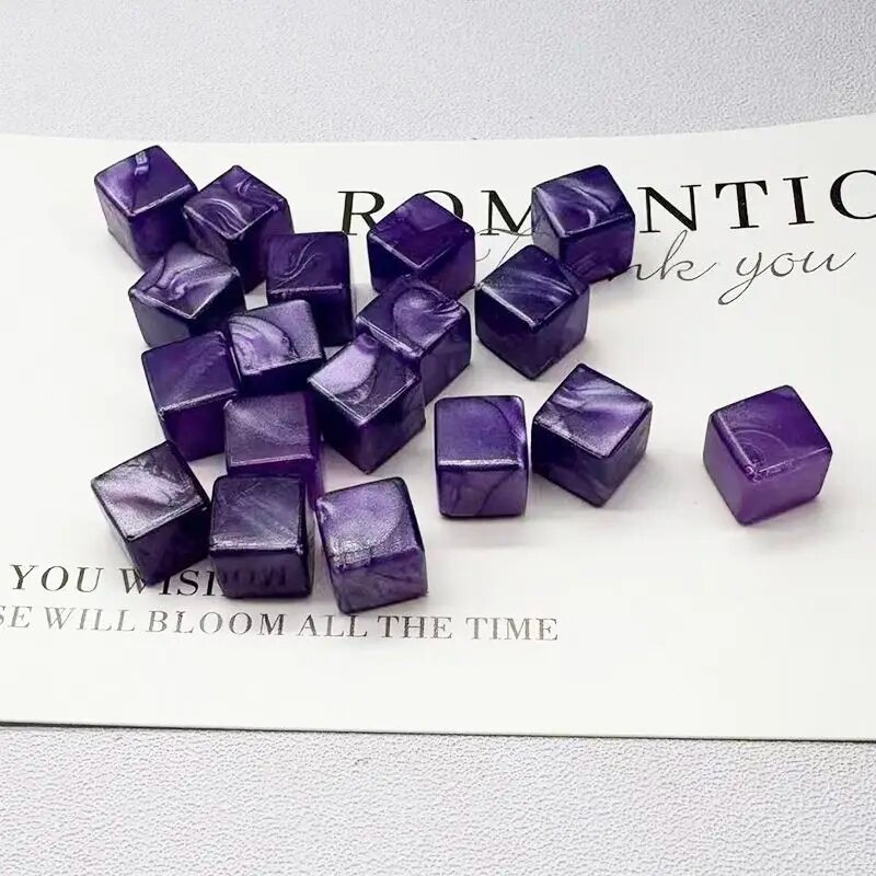 Шахматы кубики пластиковые 50 шт. 8 мм Фиолетовый, purple