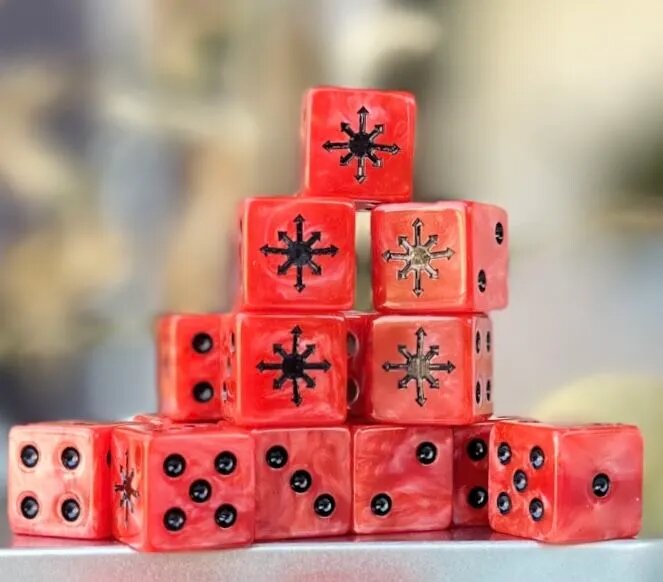 20pcs+Железную коробкуWarhammer 40K диаметром 16 мм Grand Alliance Destruction DiceWarhammer Age of Sigmar warhammerdice, игральная кость