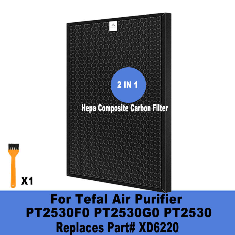 HEPA Угольный фильтр соответствует TEFAL Pure Air Essential PT2530 PT2530F0