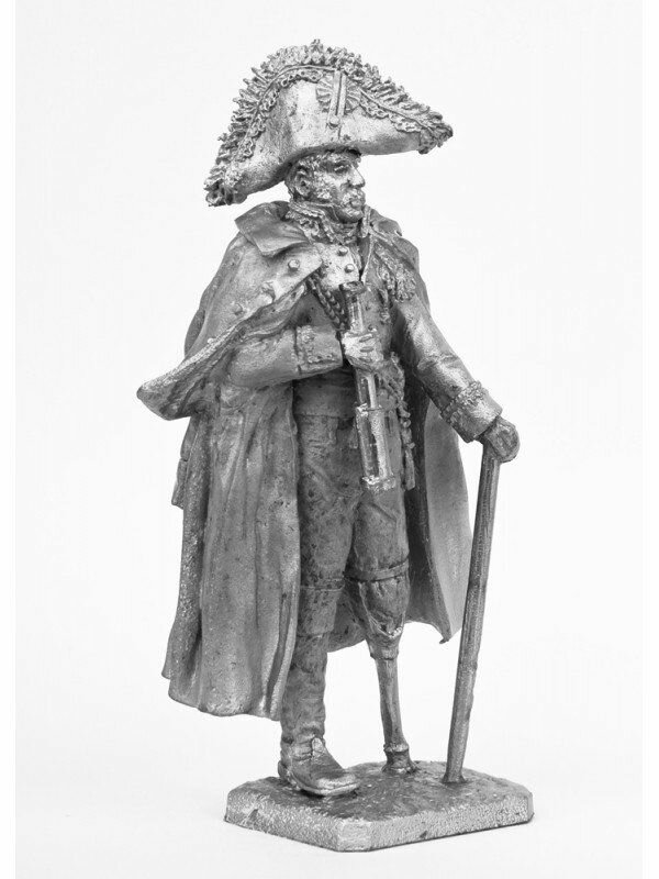 Коллекционный оловянный солдатик фигурка Генерал Пьер Домениль, 1814 г. 54 мм Масштаб1:32