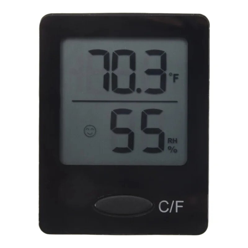 Новый датчик влажности, комнатный термометр-гигрометр, комнатный термометр мини-размера с индикатором комфорта воздуха, черный