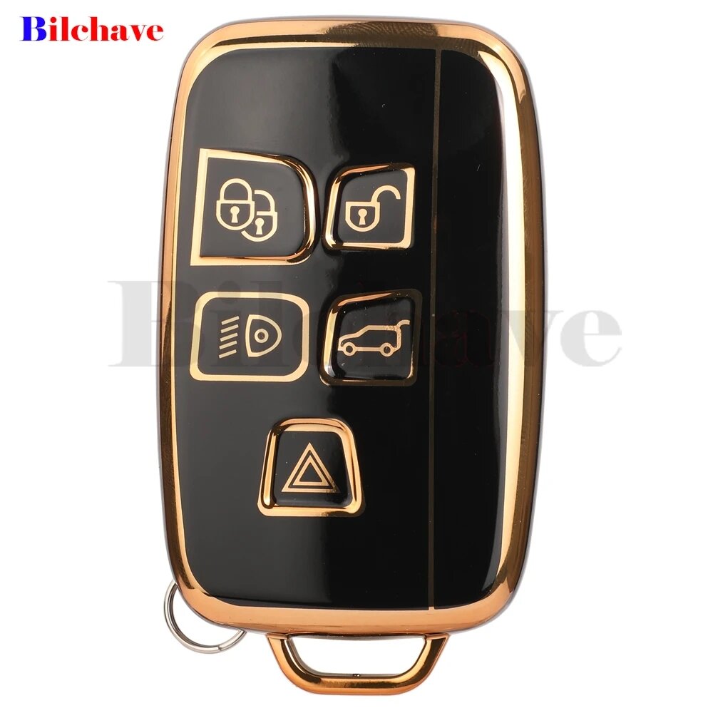 Корпус Ключа Jingyuqin Из ТПУ Для Land Rover Range Evoque Freelander Velar Discovery 4 Jaguar black