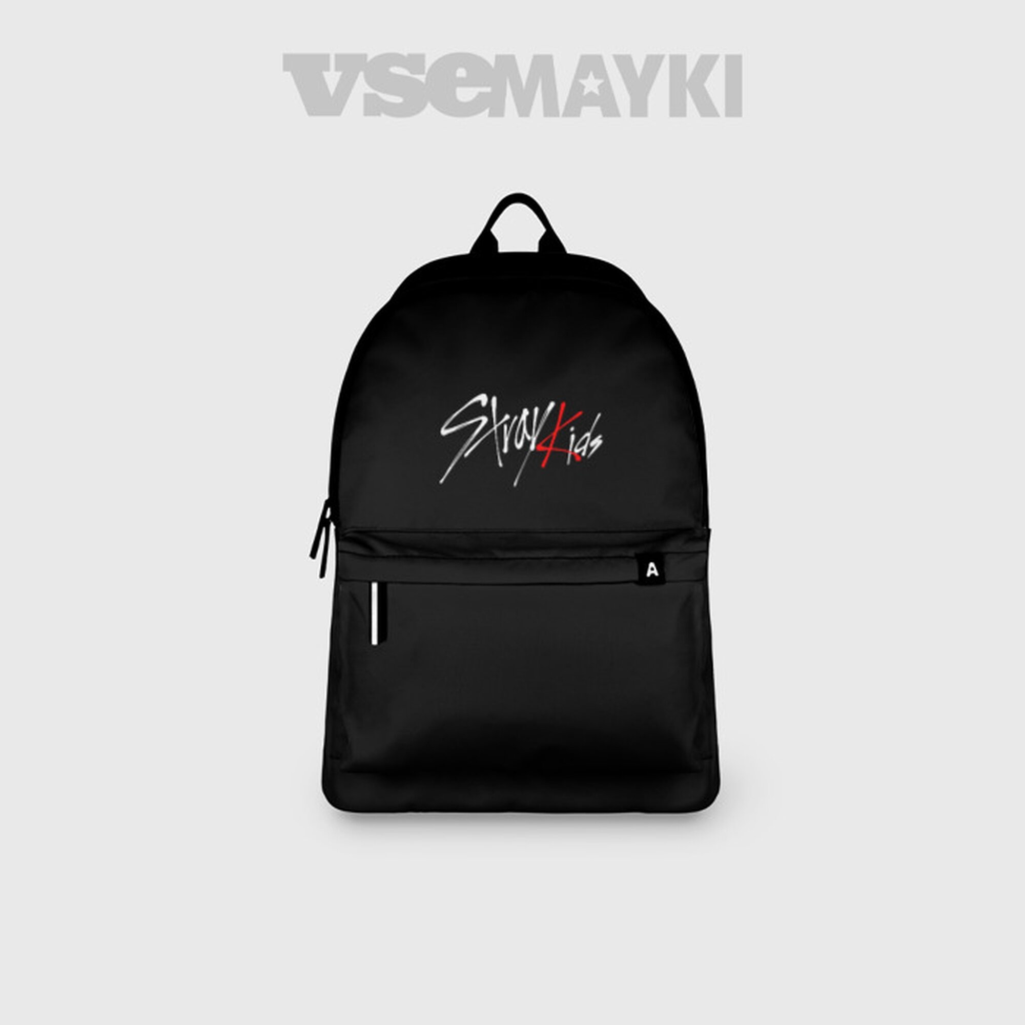 Рюкзак VseMayki с принтом Stray Kids white logo, One size, белый