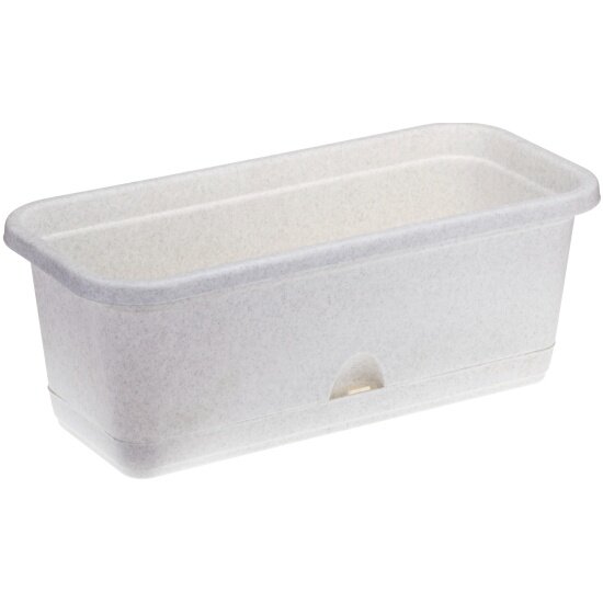 Балконный ящик Idea 400мм с поддоном М 3220 Мраморный