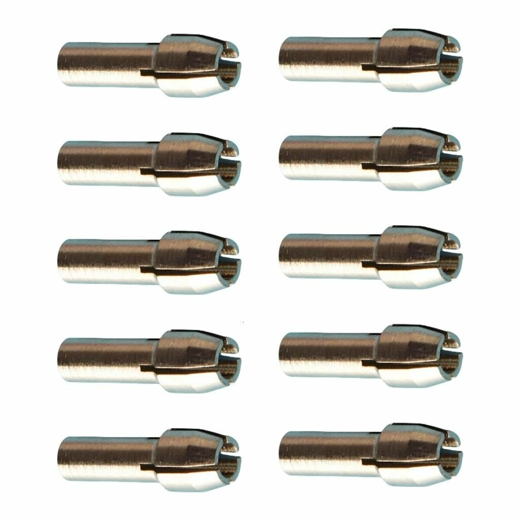 10-штучный набор бесключевых патронов для дрели, - Серебро 3,2 мм