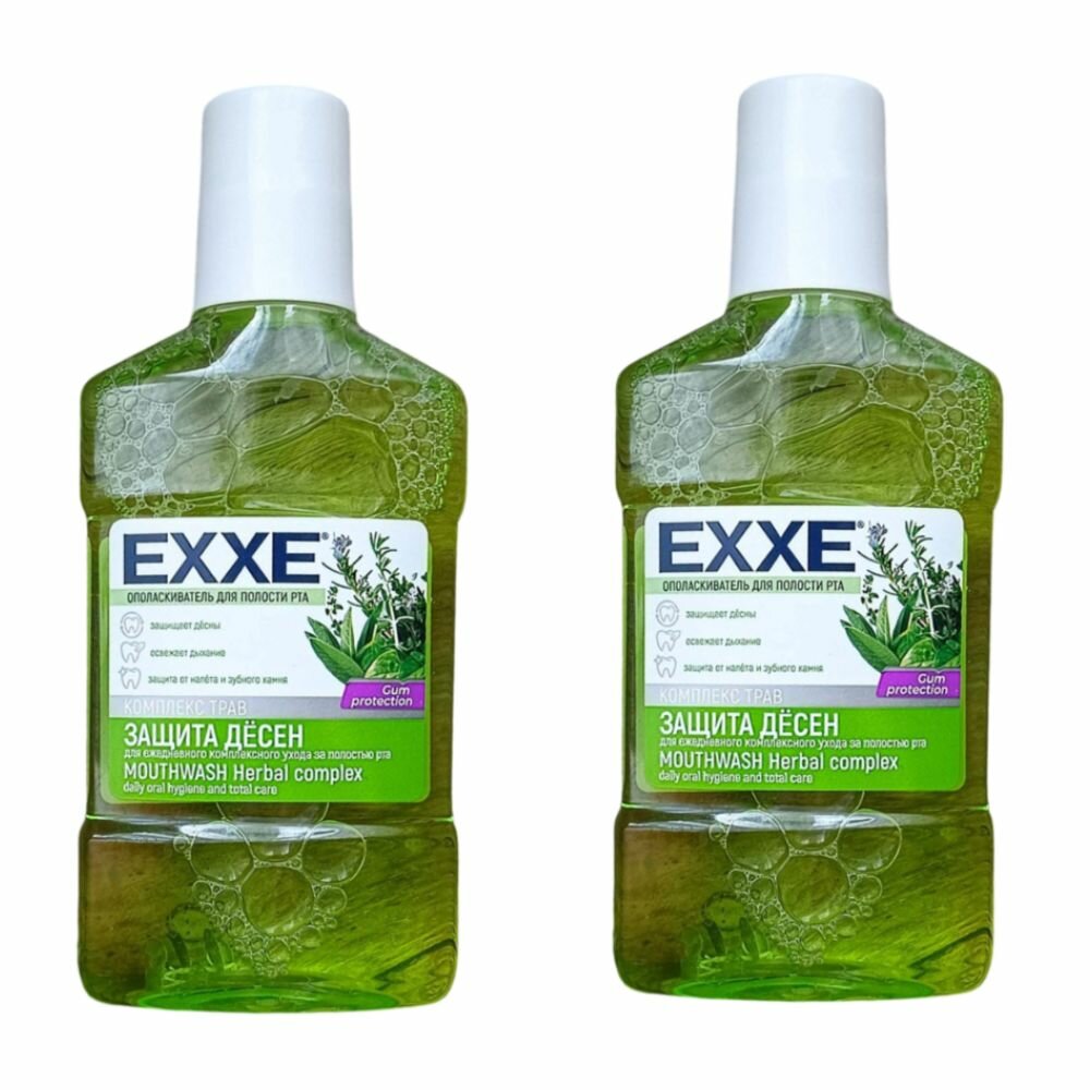Exxe Ополаскиватель полости рта Защита десен 250 мл, 2 шт