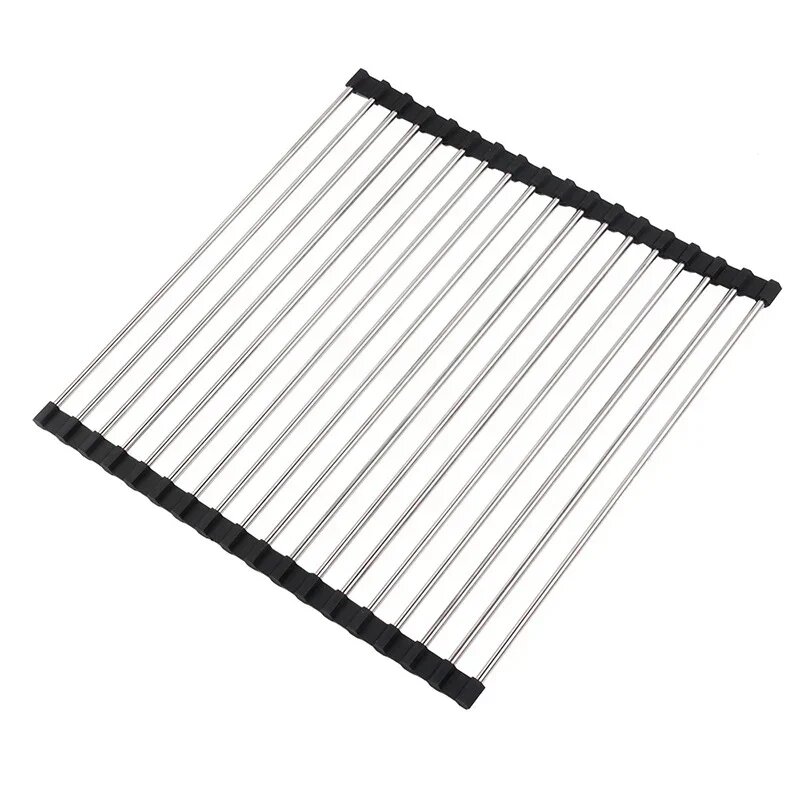 Складная сушилка для посуды из нержавеющей стали 15 tube Black37x30cm