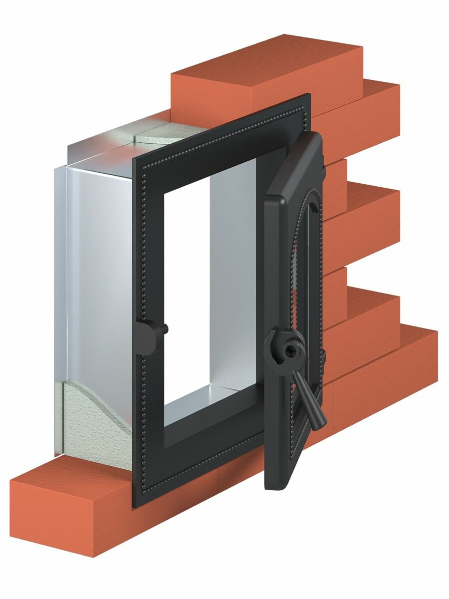 Тоннель монтажный для печной или каминной дверки Везувий 210, 211, 220 (334х295х120)