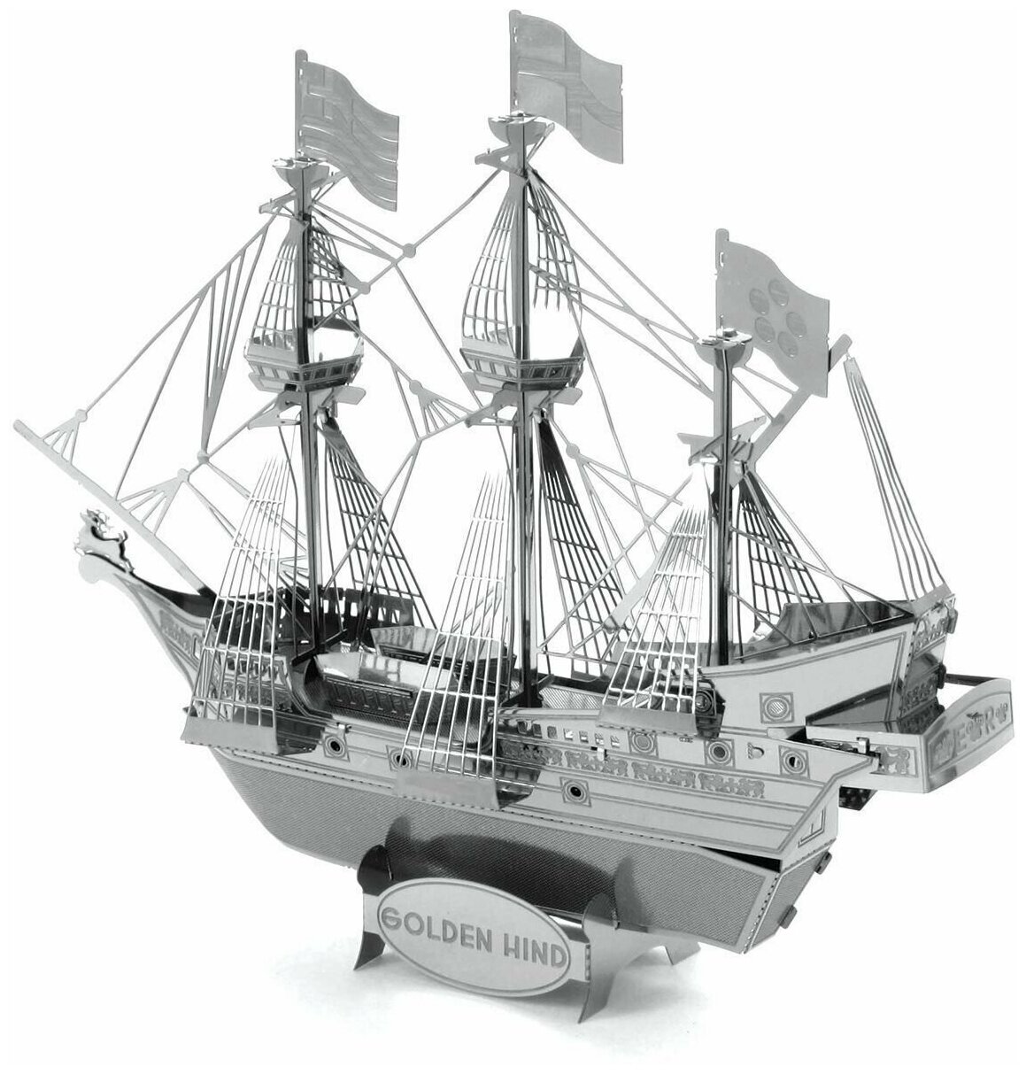 Металлический конструктор / Сборная модель / Конструктор 3D Metal Model / Корабль Золотая Лань
