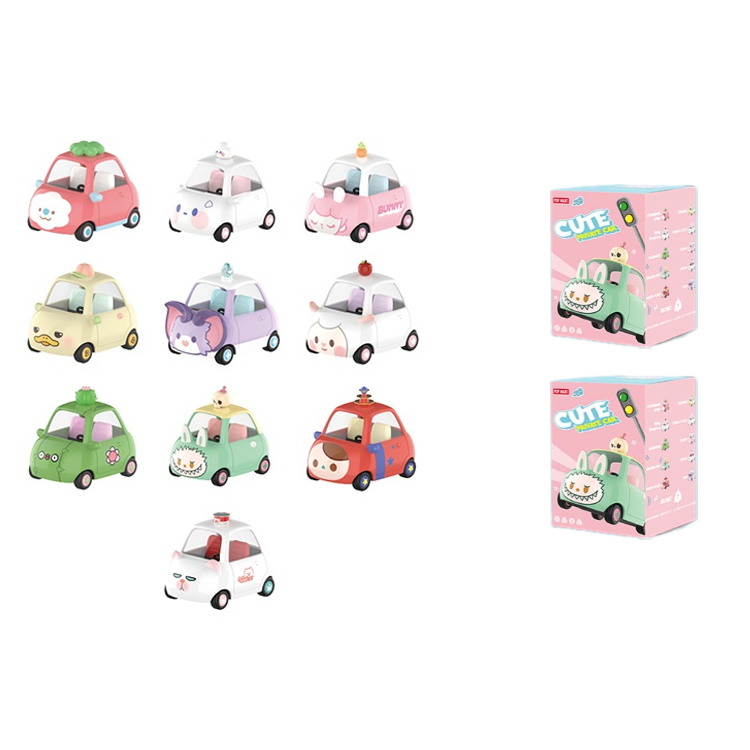 POP MART Cute Private Car Collection Mystery Boxes Single Mystery Box/Full Box 10 Pcs null