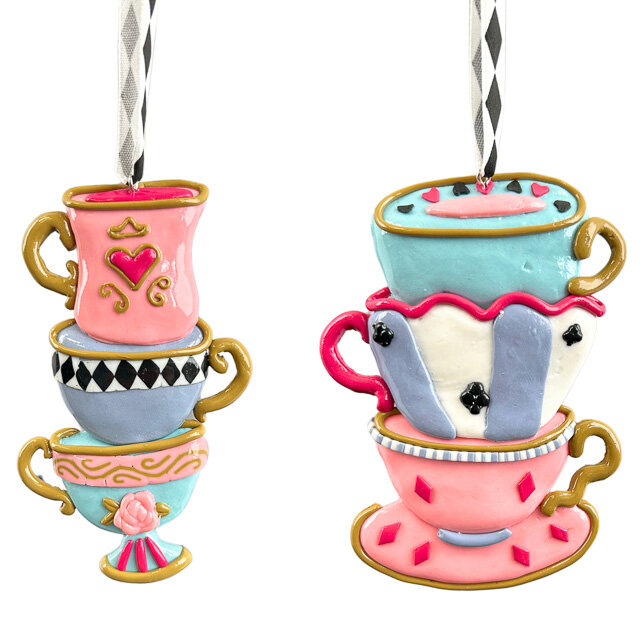 Набор елочных игрушек Чаепитие Алисы - Magique de Alice 2 шт, Kurts Adler, ZCI25231-набор