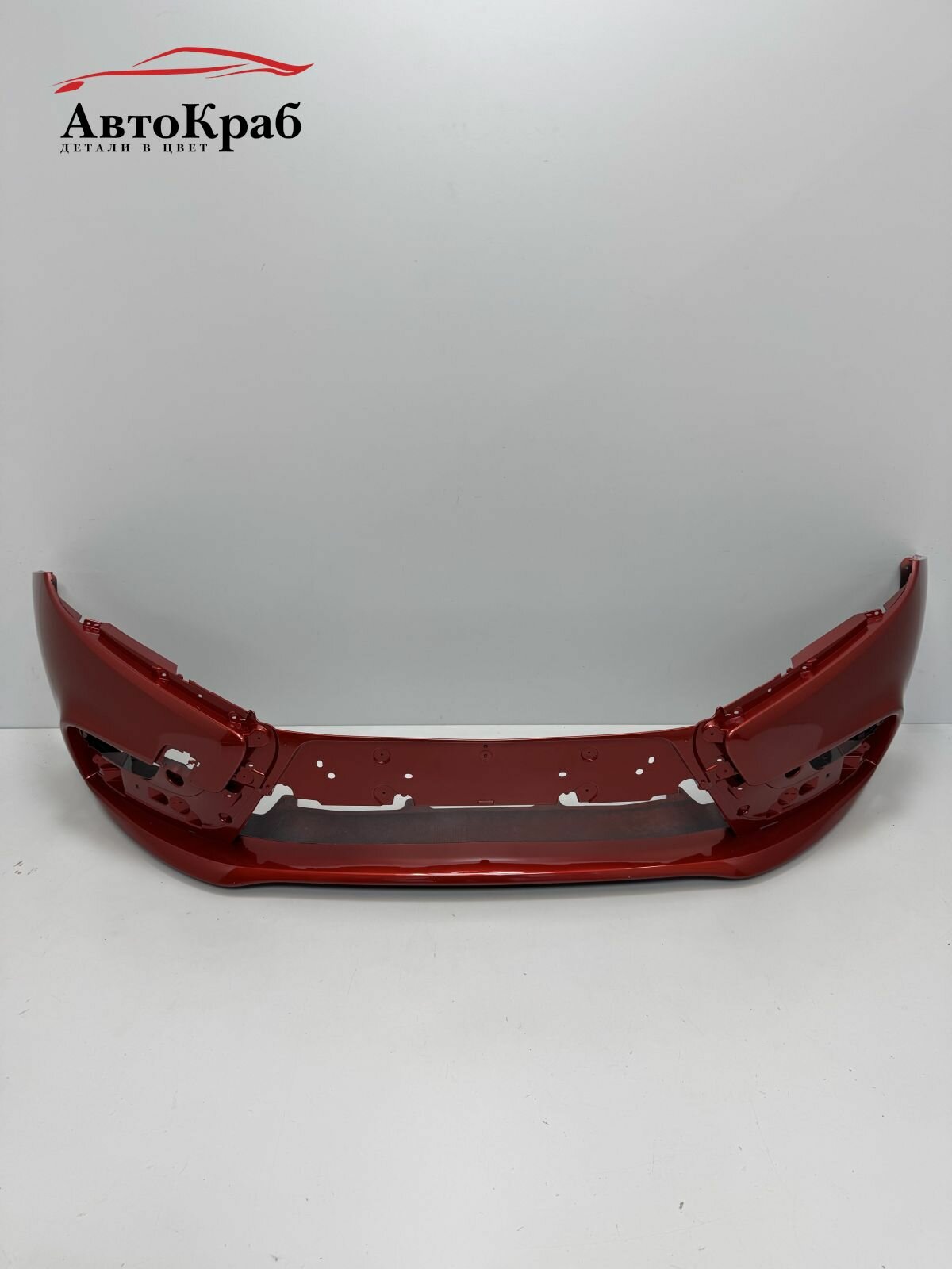 Бампер передний в цвет для Лада Веста 2015 - 2022 г. 195 - сердолик, красный