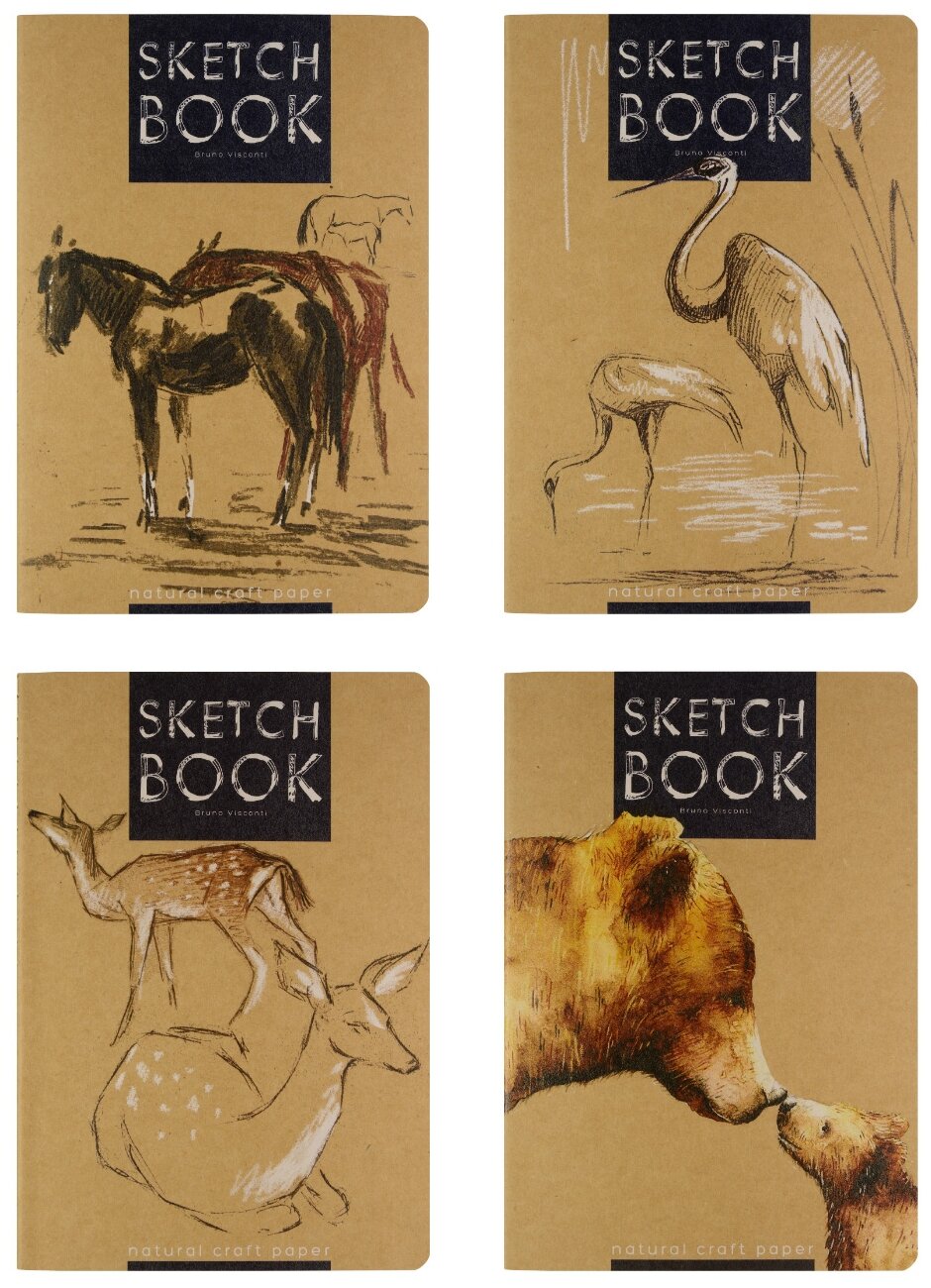 Скетчбук для набросков Bruno Visconti 3-581/01 21 х 14.8 см (A5), 70 г/м², 40 л. A5 21 см 14.8 см 70 г/м²,2шт.
