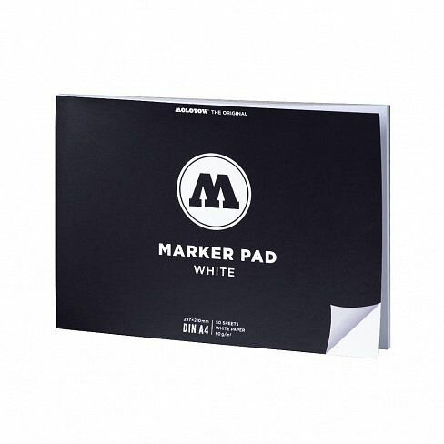 Скетчбук Molotow Blackbook Marker Pad White А4 50 листов 801210