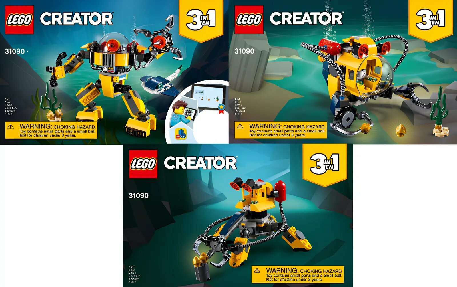 Инструкция Lego Creator Underwater Robot 31090