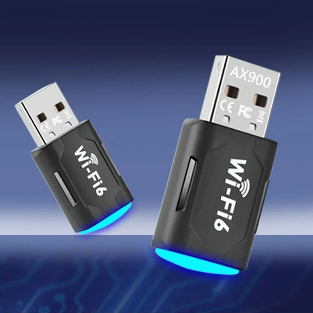 USB WiFi адаптер 900 Мбит/с, plug and play, прием WiFi, режим точки доступа