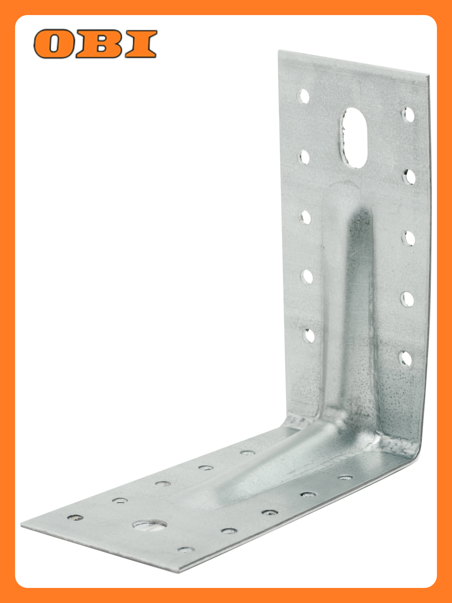 Уголок крепежный Tech-KREP kuu, усиленный, серебристый, сталь, 125x65x125мм