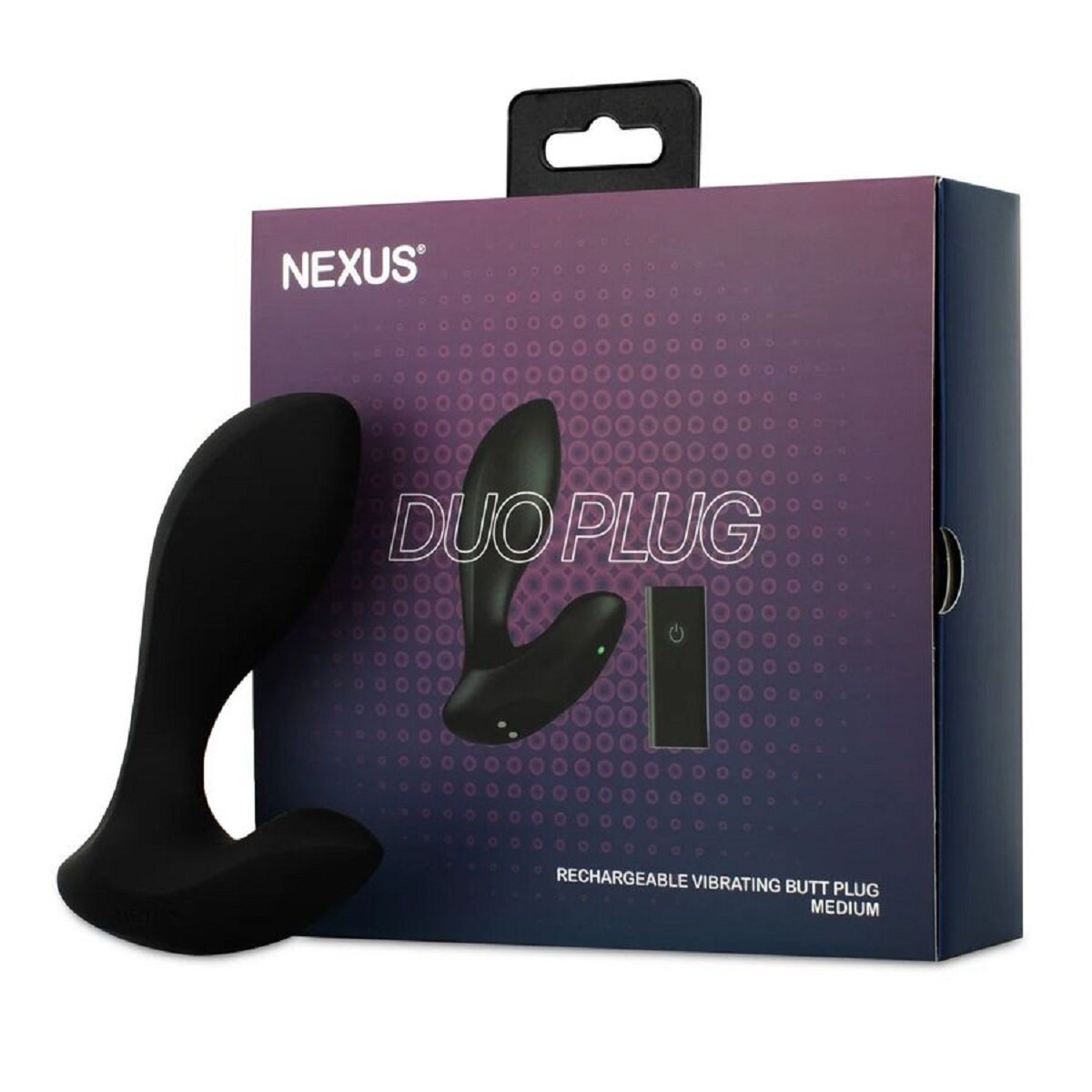 Анальная втулка с вибрацией Nexus Duo Plug черная, длина 9 см