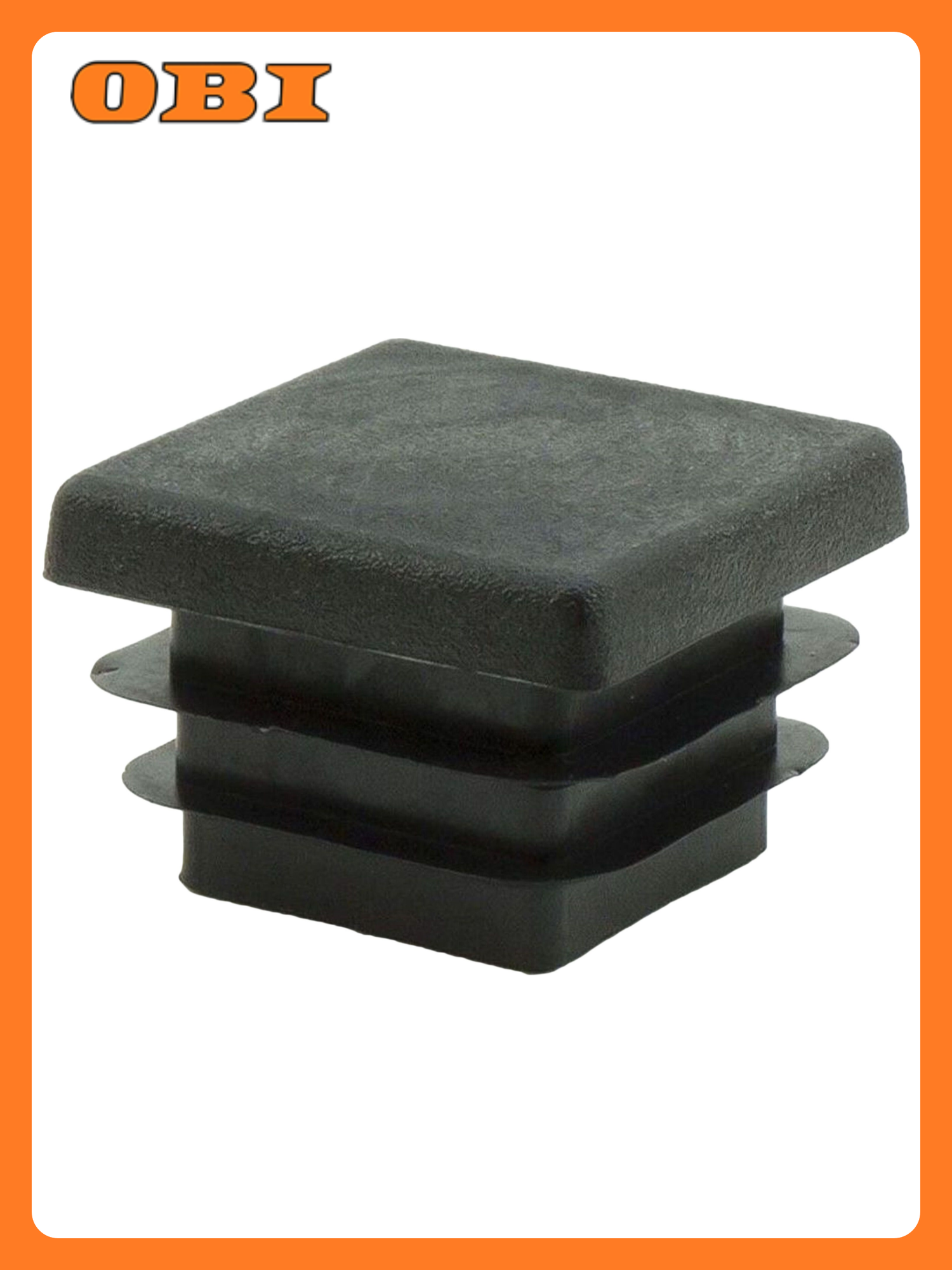 Комплект квадратных заглушек РосДюбель "оксо", 40x40мм, 10шт, черные