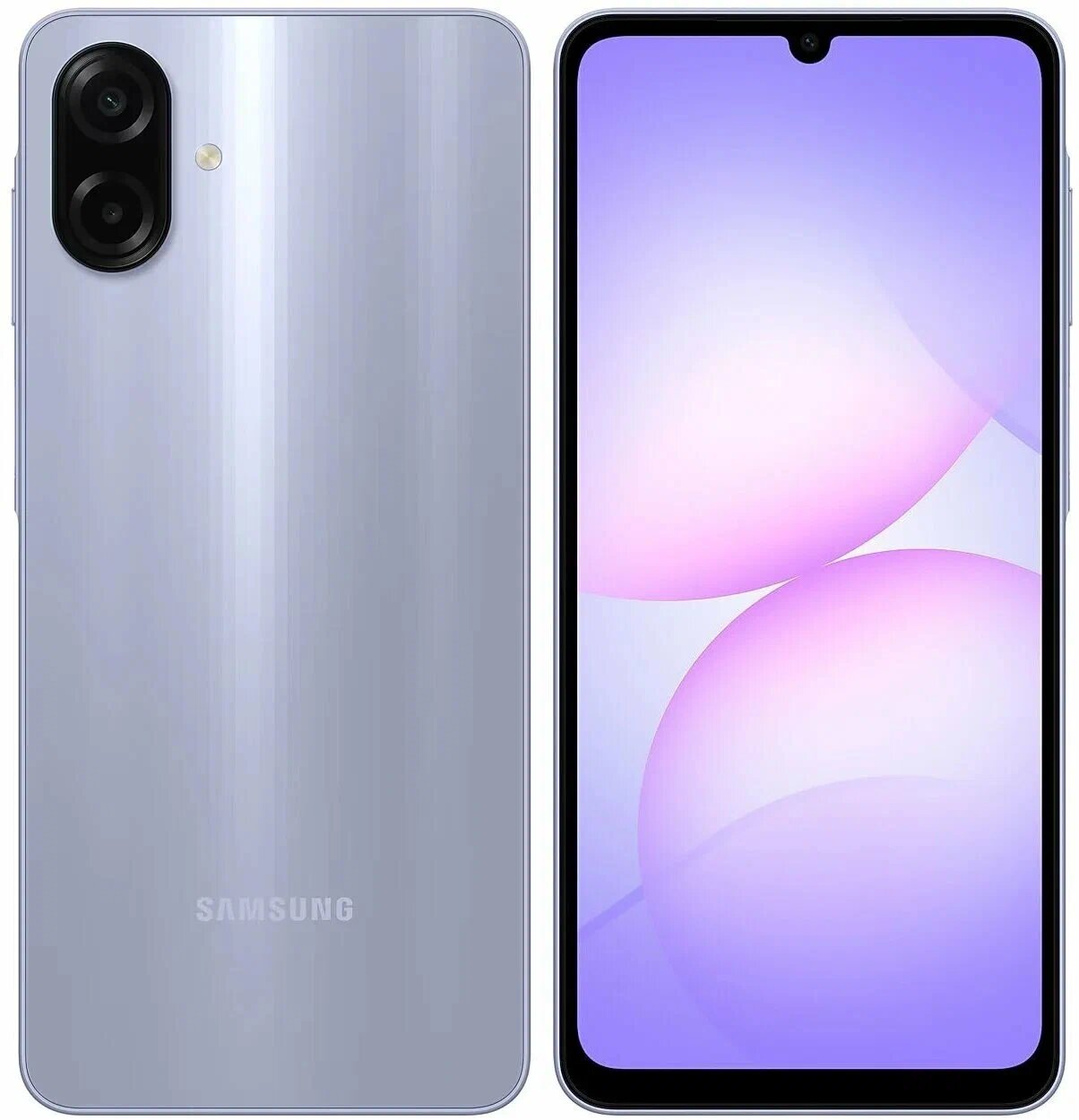 Смартфон Samsung Galaxy A07 4/128Gb Light Violet (Фиолетовый) Dual nano sim, 50Мп