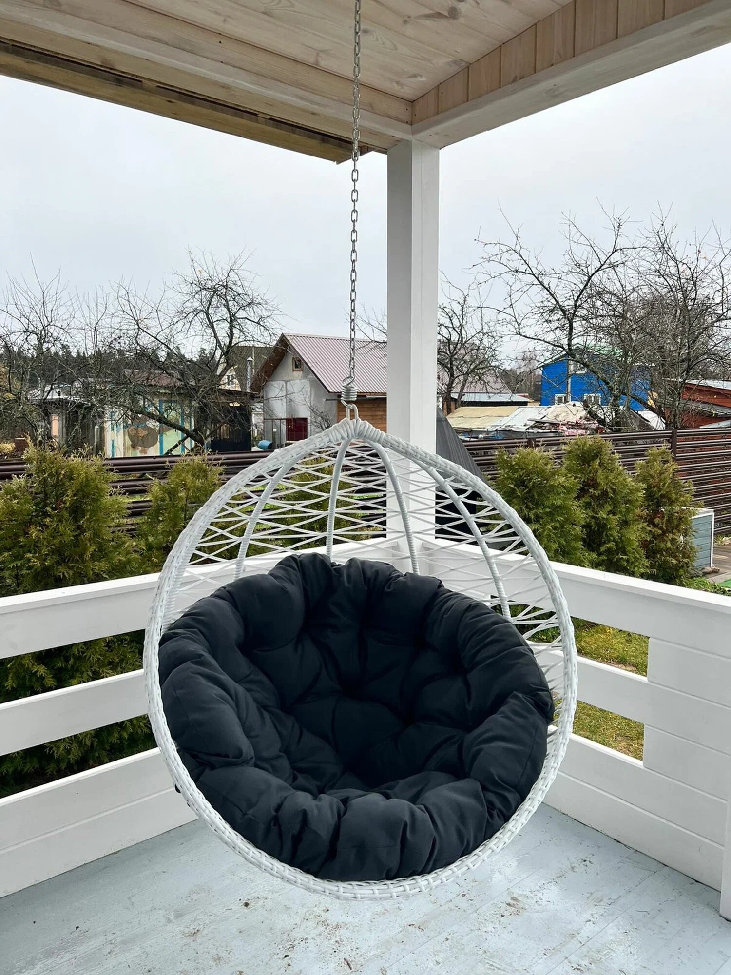 Подвесное кресло , 110*95*70, бабочка, без стойки, ротанг, до 180 кг