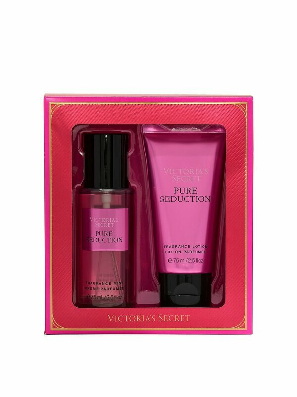Подарочный набор Victoria's Secret "Pure Seduction", мист и лосьон, для всех типов кожи, 75мл