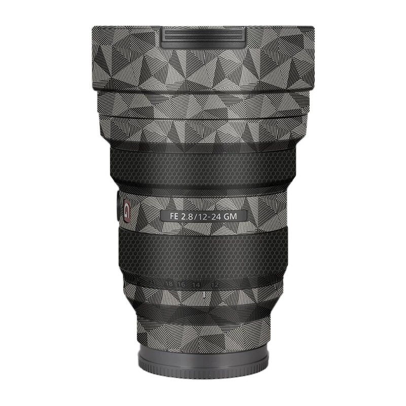 Крышка объектива Sony FE 12-24mm F2.8 GM с узором скандинавского треугольника в титаново-золотом цвете