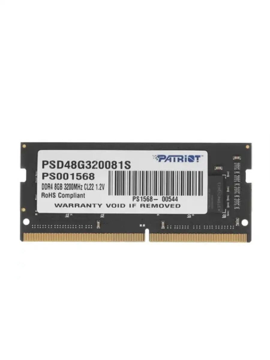Оперативная память SODIMM PSD48G320081S DDR4 - 1x 8ГБ 3200МГц