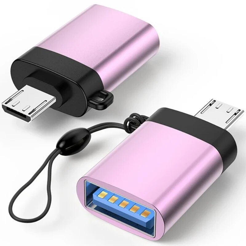 Адаптер Micro USB 3,0 OTG для Samsung, планшетов, телефонов на Android, разъем Micro USB для Xiaomi Redmi, Huawei, конвертер Micro USB OTG 1 PCS, Rose