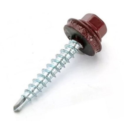 Саморез кровельный 4,8х51 мм, (250шт) RAL 3011 (Коричнево-красный)