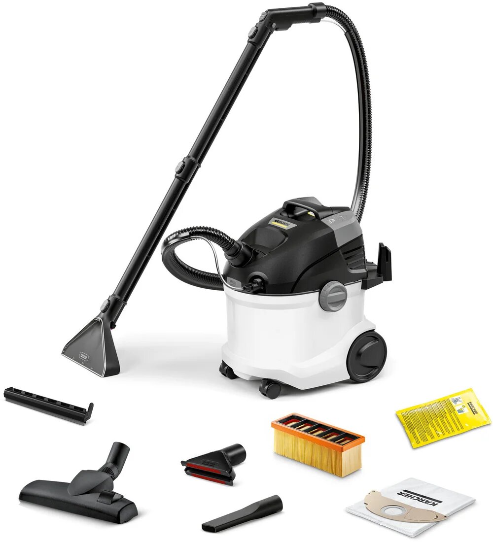 Пылесос Karcher 1.081-230.0 SE 5, традиционный, влажная и сухая уборка, белый