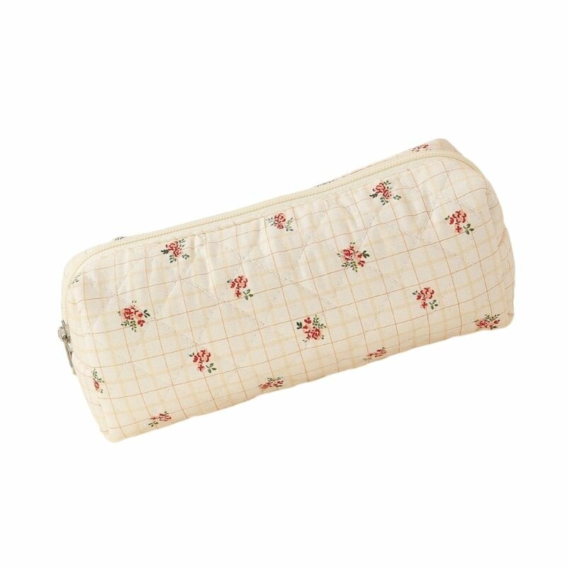 Маленький пенал с цветочным рисунком-клетчатый маленький цветок