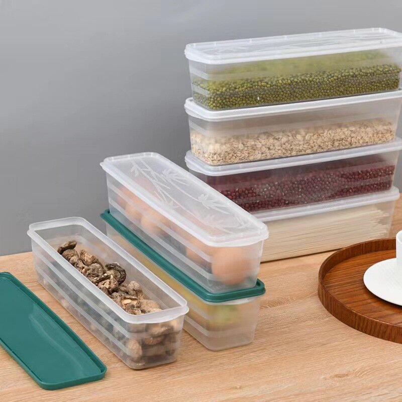 Прямоугольный ящик для хранения лапши, длинный ящик для хранения лапши, прямоугольный герметичный ящик для пищевых