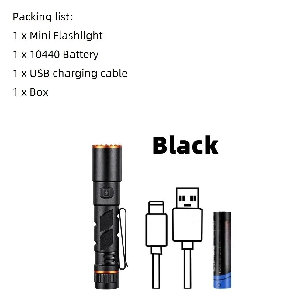 AloneFire X82 Zoom Фонарик Черный Алюминий Black