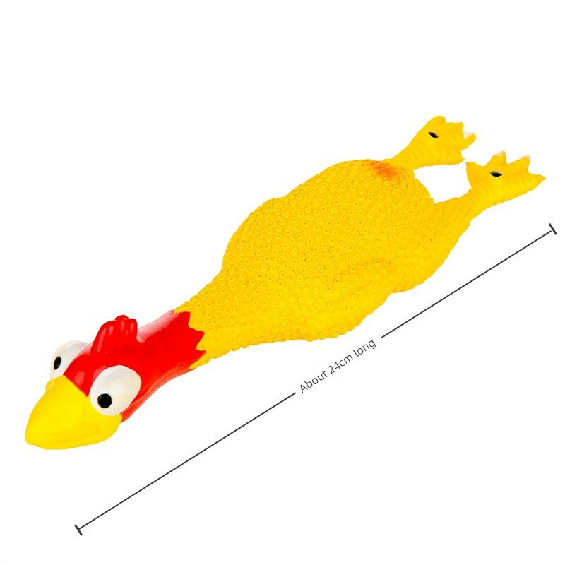 Игрушка для собак в виде кричащей курицы, пищащая игрушка-цыпленок для щенков, прочная жевательная игрушка для корги и