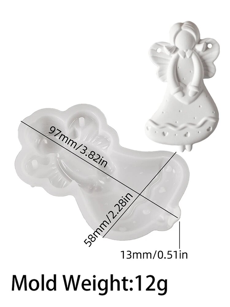 Силиконовая Форма С Узором В Виде Сердца Для Изготовления Украшений Ручной Работы (ангелы, Эльфы), Бижутерии Для Девочек